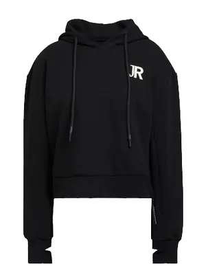 John Richmond Hooded Sweatshirt With Zip Closure - Black