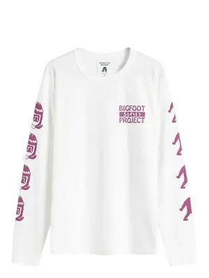 NANGA X Tacoma Fuji Records Logo Long Sleeve T-shirt - White