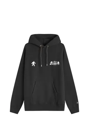 NANGA X Tacoma Fuji Records Logo Hoodie - Black