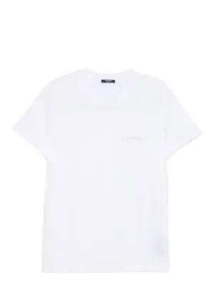 Balmain Vintage Gel-logo T-shirt - White