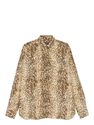 TOM FORD Animal-print Shirt - Neutrals