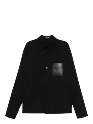 Balmain Logo-debossed Shirt - Black