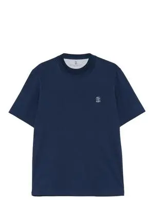 Brunello Cucinelli Logo-print T-shirt - Blue