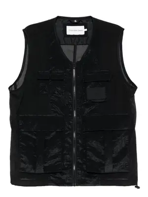 Calvin Klein Panelled Gilet - Black