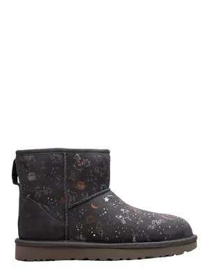 UGG Classic Mini Zodiac Printed Boots - Grey