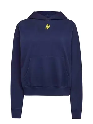 JW Anderson Anchor-embroidered Hoodie - Blue