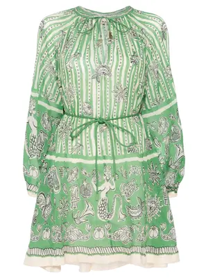 ALEMAIS Lula Mini Dress - Green