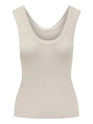 JUCCA Ribbed Tank Top - Neutrals