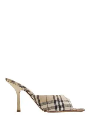 Burberry 90mm Check-pattern Sandals - Brown
