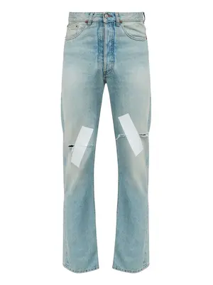 MAISON MARGIELA Distressed Straight Jeans - Blue
