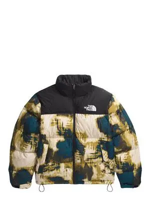 The North Face 1996 Retro Nuptse Packable Jacket - Midnight Petrol Tnf Bleach Dye Print/tnf Black