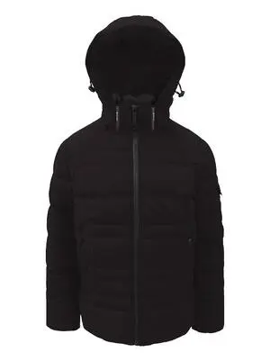 POINT ZERO Nitehawk Engineered Quilted Puffer With Hood - Black