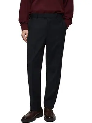 Mango Regular Fit Dress Pants - Dark Navy