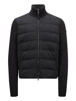 Moncler Padded Zip Up Cardigan - Dark Grey