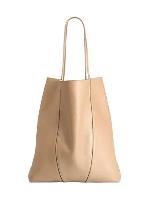 Chloé Spin Large Leather Tote Boyish Brown