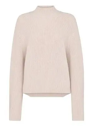 Whistles High-neck Knitted Wool-blend Jumper - Cream