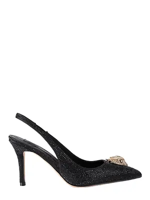 Kurt Geiger Belgravia Rhinestone-embellished Slingback Courts - Black