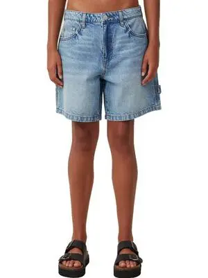 COTTON ON Cotton On Relaxed Denim Shorts Lake Blue Carpenter