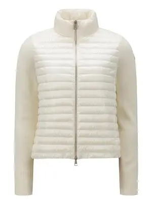 Moncler Padded Wool Zip-up Cardigan - White