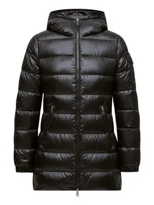 Moncler Glements Hooded Mid-length Down Jacket - Black