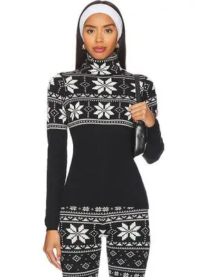 Show Me Your Mumu Ski Pullover - Black Fair Isle Knit