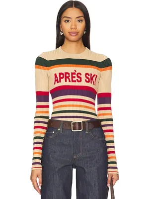 Show Me Your Mumu Slopes Sweater - Apres Ski Stripe