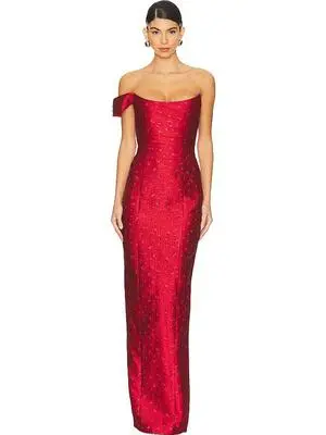 SAU LEE Jackson Gown - Red
