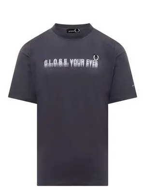 RAF SIMONS X FRED PERRY Slogan-print T-shirt