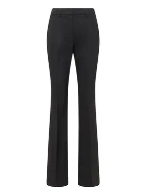 L' AUTRE CHOSE Slit-embellished Trousers - Black