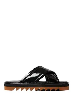Stella McCartney Patent-finish Slides - Black