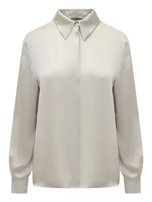 Alberta Ferretti Satin Shirt - Grey