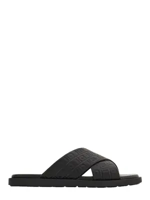 FERRAGAMO Monogram Sandals - Black