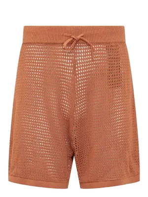 Nanushka Open-knit Shorts - Orange