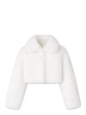 EDIKTED Nathalie Cropped Jacket - White