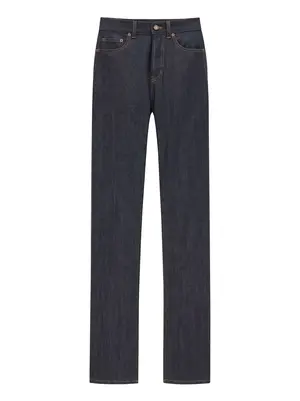 Saint Laurent 90's Slim Jeans In Raw Indigo Denim Blue