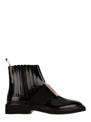 ROGER VIVIER Buckled Ankle Boots - Black