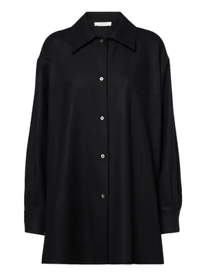 THE ROW Komako Wool And Cashmere Shirt - Black