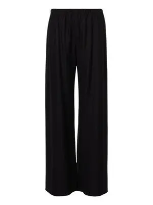 THE ROW Gala Wool And Cashmere Wide-leg Pants - Black