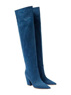 GIANVITO ROSSI Keinna 85 Over-the-knee Boots - Blue