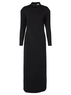 THE ROW Arno Wool Maxi Dress - Black