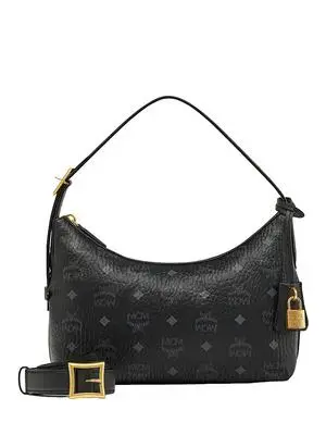 Mcm Aren Vi Small Hobo Bag - Black