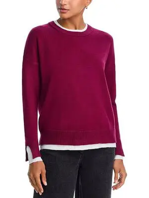 SIX FIFTY Layered Look Sweater - Burgundy