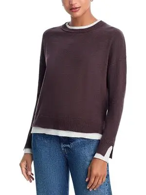 SIX FIFTY Layered Look Sweater Chocolate