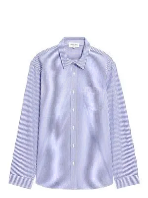 ALEX MILL Striped Cotton Oxford Shirt - Blue