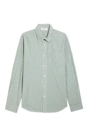 ALEX MILL Mill Striped Cottonpoplin Shirt - Green
