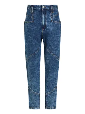 Isabel Marant Jowland Acid Wash Denim Jeans - Mid Denim