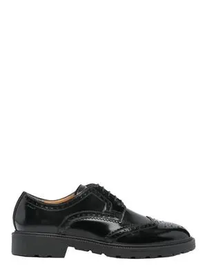Bally Brogue Detailing Flat Shoes - Black