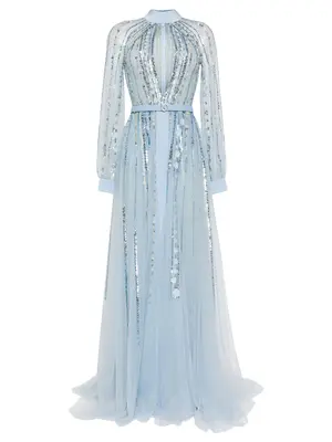 SAIID KOBEISY Embroidered Dress - Blue