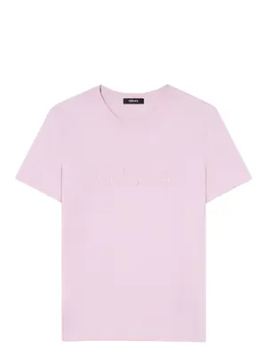 Versace Logo-embroidered T-shirt - Pink