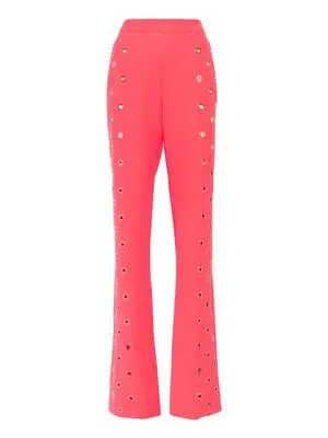 SAIID KOBEISY Metal-ring Tailored Trousers - Red